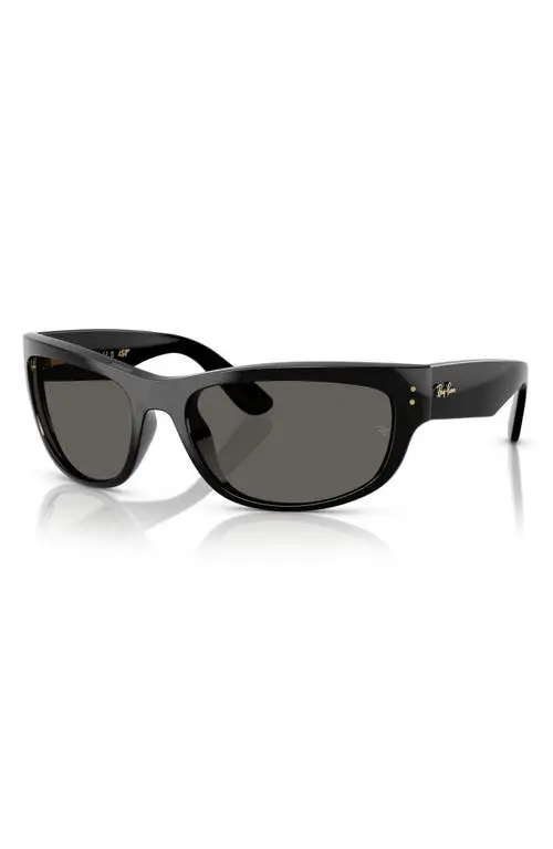 Ray-ban X A$ap Rocky Mega Balorama 63mm Rectangle Sunglasses - Black/dark Grey