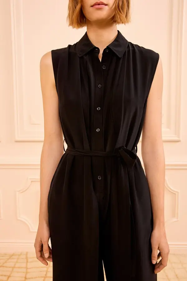 Ulla Johnson Meera Silk Jumpsuit - Noir
