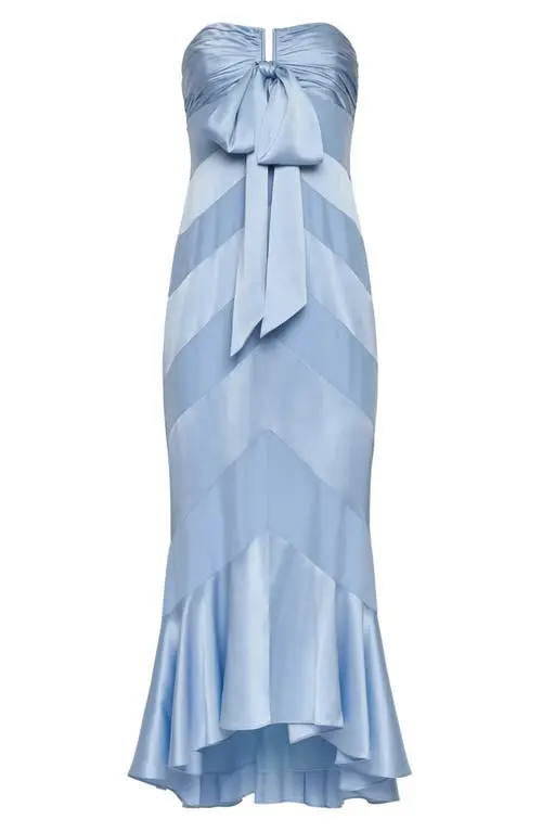 Cinq À Sept Cadilyn Strapless Silk Mermaid Dress - Cornflower