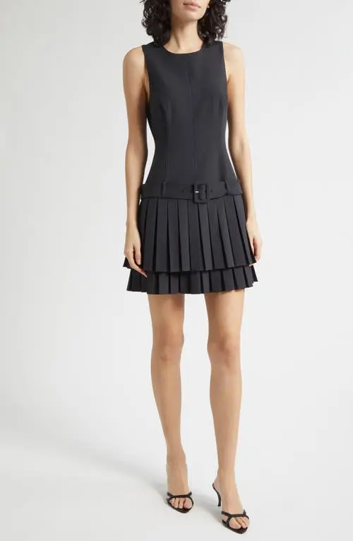Cinq À Sept Reena Pleated Sleeveless Dress - Black