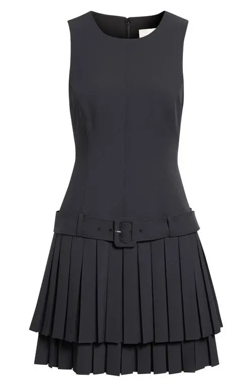 Cinq À Sept Reena Pleated Sleeveless Dress - Black