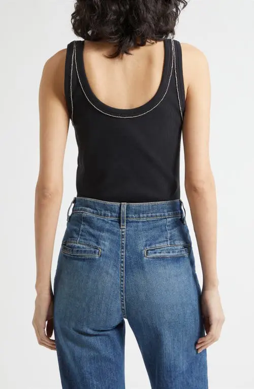Cinq À Sept Wilma Crystal-embellished Tank - Black