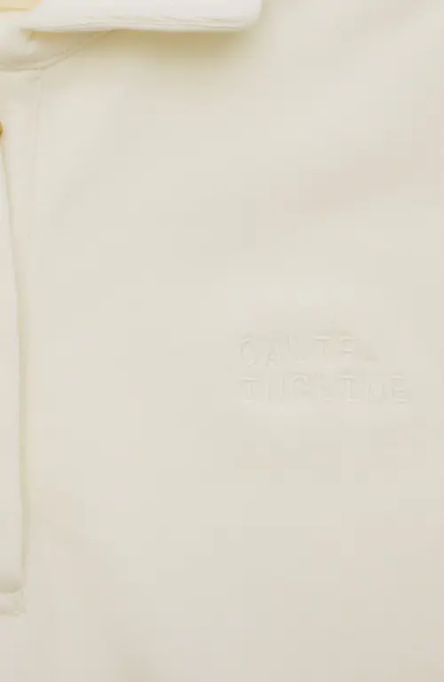 CALIFORNIA INCLINE Long Sleeve French Terry Polo - Salt