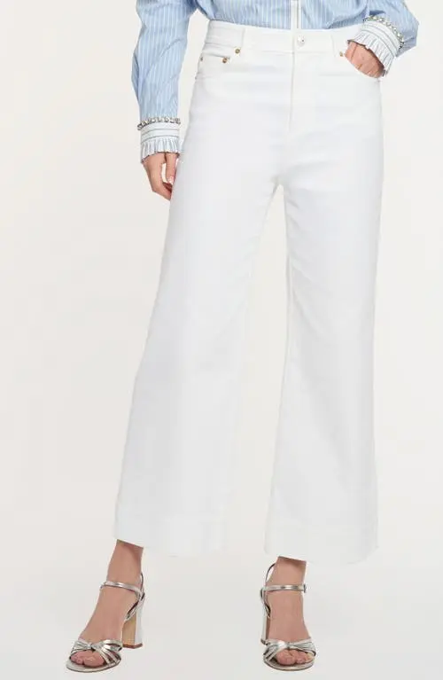 Cinq À Sept Joey Ankle Wide Leg Jeans - White