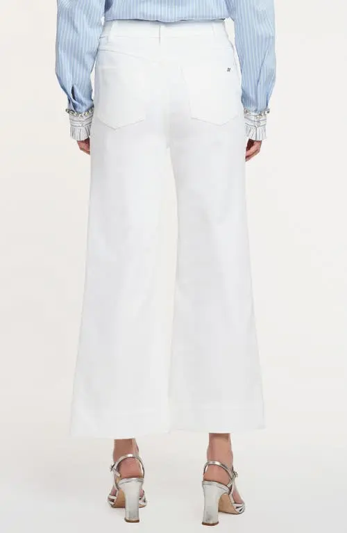 Cinq À Sept Joey Ankle Wide Leg Jeans - White
