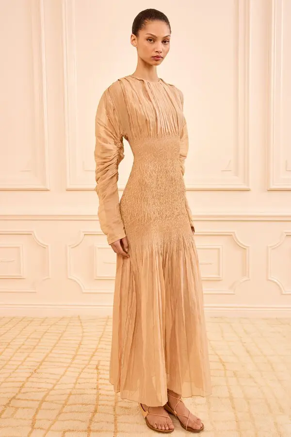 Ulla Johnson Irina Smocked Maxi Dress
