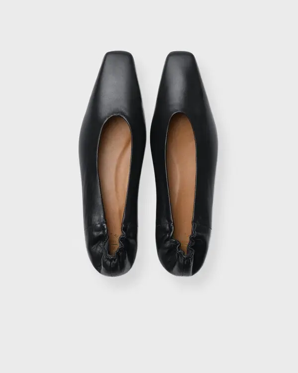 ATP ATELIER Moena Shiny Nappa Ballet Flats - Black