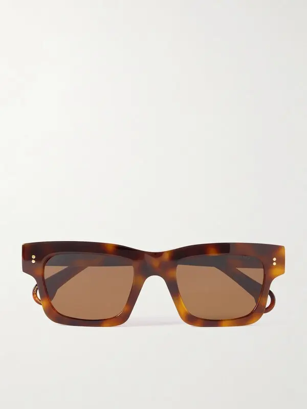 JW Anderson Rectangular-frame Sunglasses - Tortoiseshell