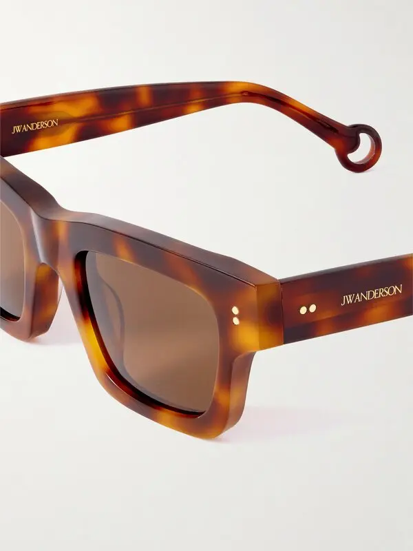 JW Anderson Rectangular-frame Sunglasses - Tortoiseshell