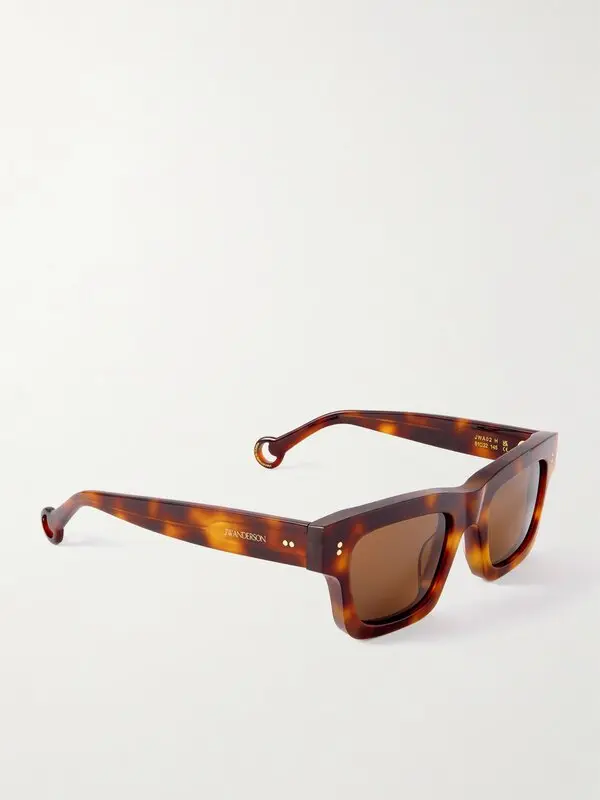JW Anderson Rectangular-frame Sunglasses - Tortoiseshell