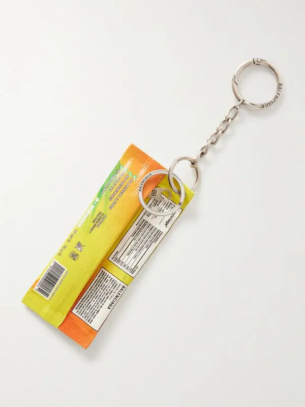 Balenciaga Keyring Snack Printed Leather Pouch