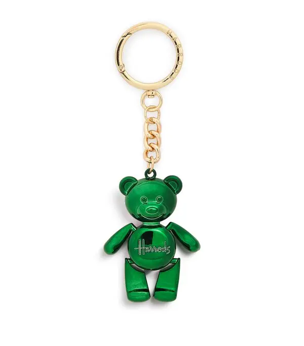 Harrods Jointed Bear Keyring - Green