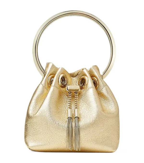 JIMMY CHOO Micro Bon Bon Top-handle Bag - Gold