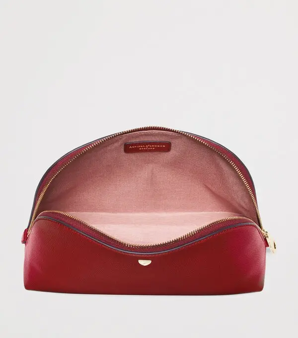 ASPINAL OF LONDON Large Grained Leather Cosmetics Case