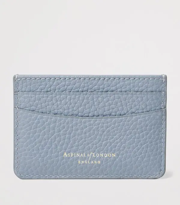 ASPINAL OF LONDON Leather Logo Card Holder - Blue