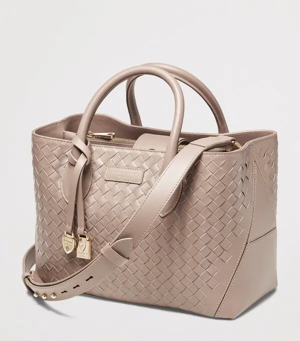 ASPINAL OF LONDON Midi Leather London Tote Bag - Neutral