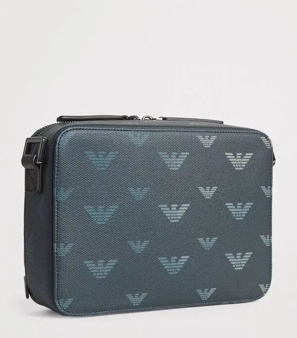 Emporio Armani Eagle Coated Canvas Cross-body Bag