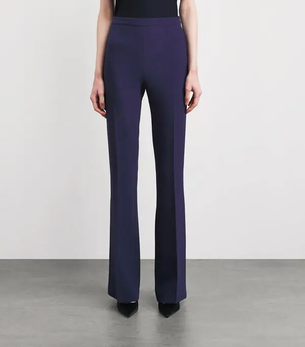 Safiyaa Crepe Flared Tailored Trousers