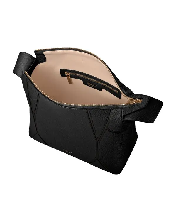 Chopard Grained Calfskin Diamond Shoulder Bag - Black