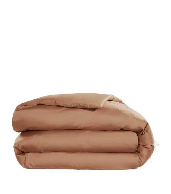 HAMAM Organic Cotton Core Blossom Super King Duvet Cover - Brown