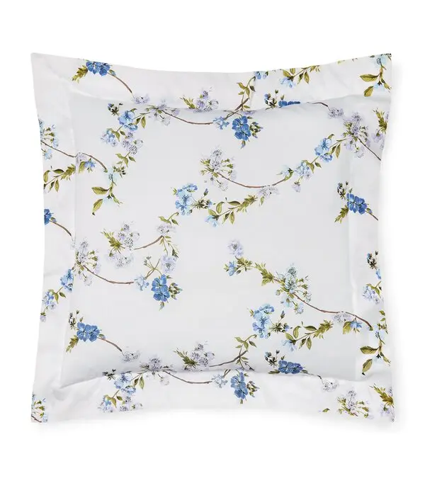 PRATESI Fresia Square Sham Pillowcase - Blue