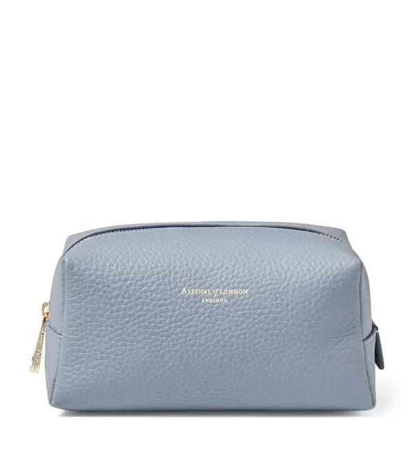 ASPINAL OF LONDON Medium Grained Leather Cosmetics Case - Blue
