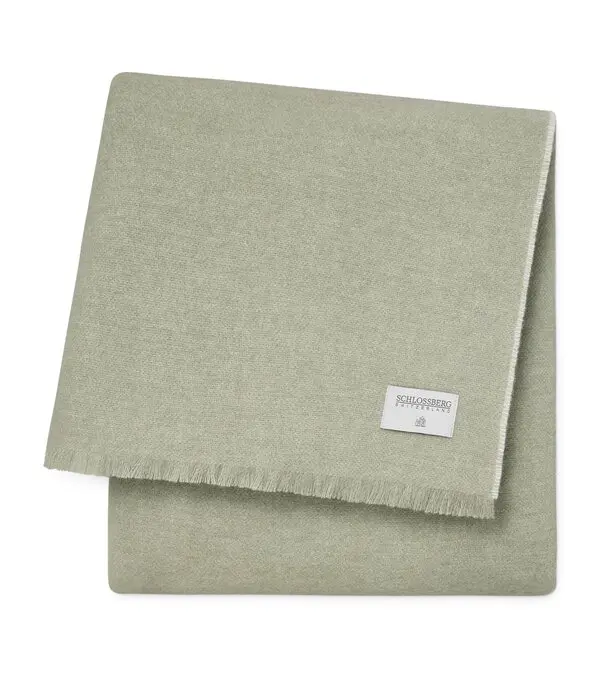 SCHLOSSBERG Wool-cashmere Dina Throw - Green