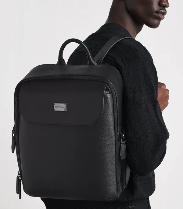 Emporio Armani Leather Backpack
