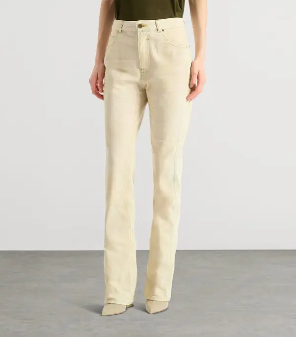 Balmain Faded High-rise Flare Jeans
