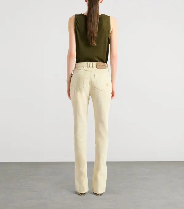 Balmain Faded High-rise Flare Jeans