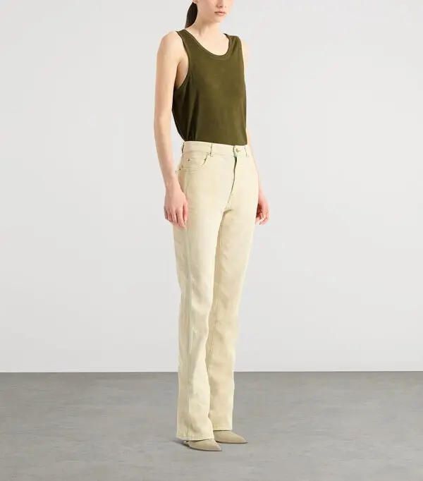 Balmain Faded High-rise Flare Jeans