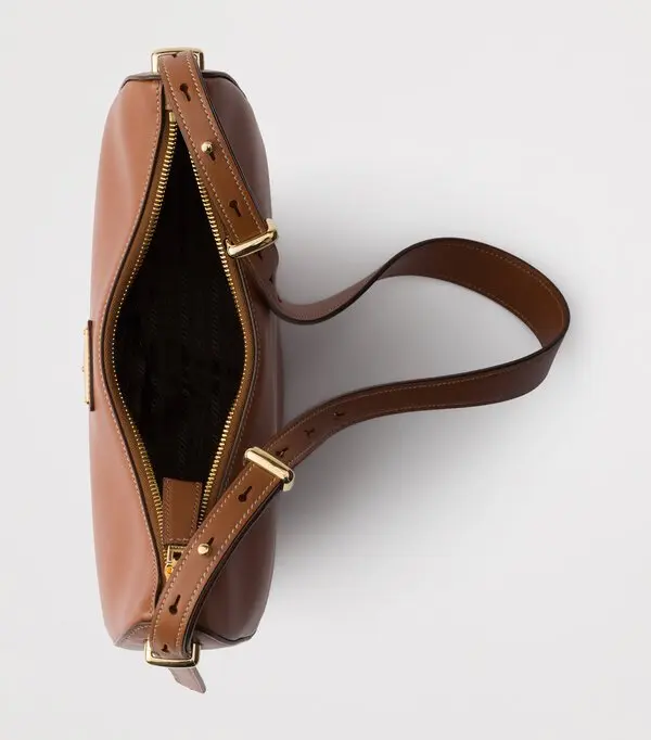 Prada Leather Arqué Shoulder Bag