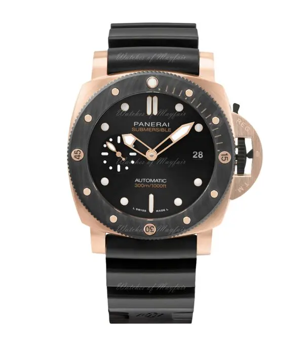 Panerai Submersible Quarantaquattro Orocarbo Watch - Black