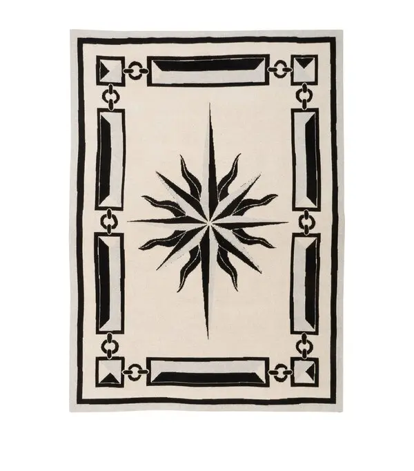 SAVED NY Cashmere Sunburst Throw - Black