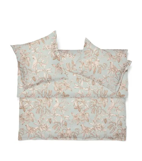 SCHLOSSBERG Cotton Sateen Calypso Flat Sheet - Green
