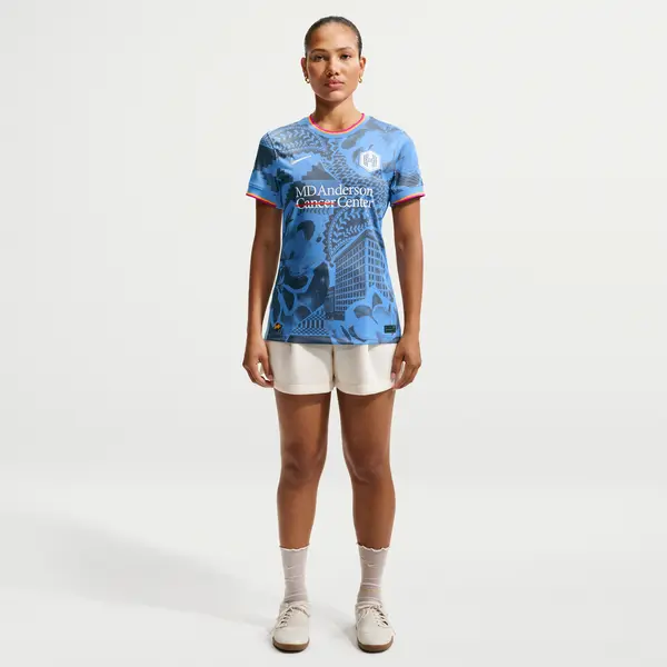 Nike Houston Dash Stadium Away Dri-fit Nwsl Replica Jersey - Blue