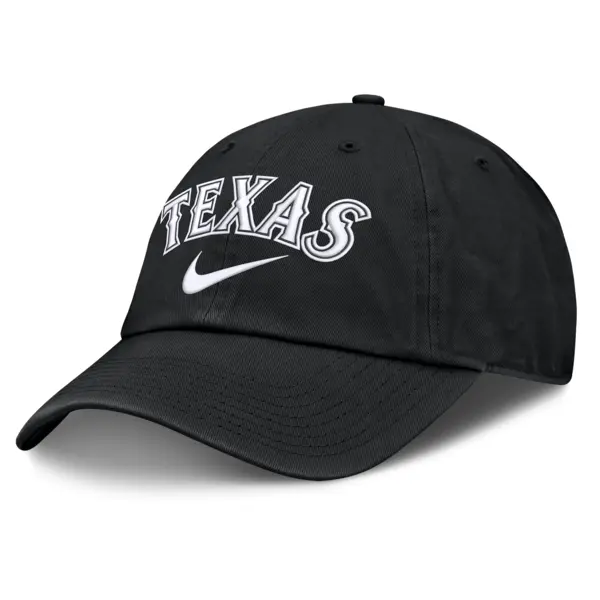 Nike Texas Rangers Primetime Club Mlb Unstructured Adjustable Hat - Black