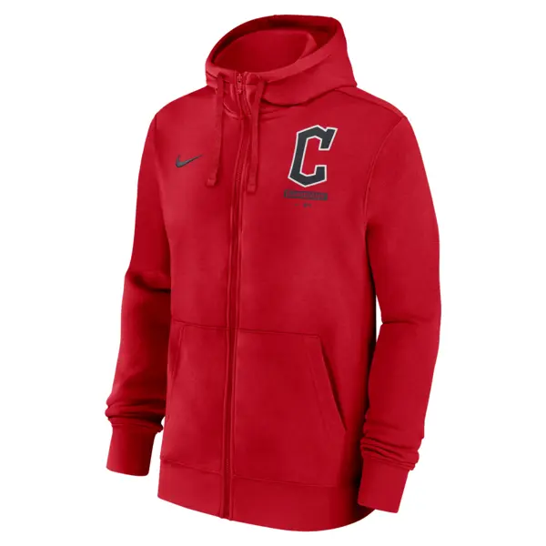 Nike Cleveland Guardians Lockup Mlb Full-zip Hoodie - Red