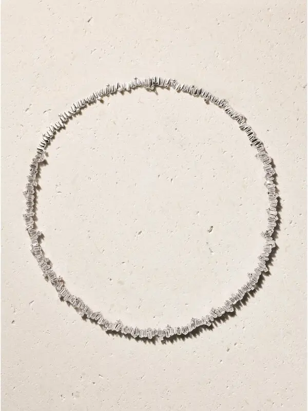 SUZANNE KALAN 18-karat White Diamond Necklace - Gold