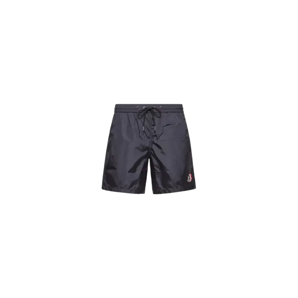 Moncler Logo Patch Swim Shorts - Blue