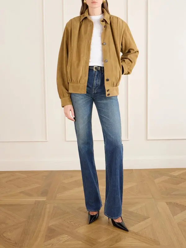 Saint Laurent Suede Blouson Jacket