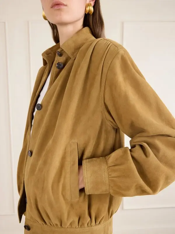 Saint Laurent Suede Blouson Jacket