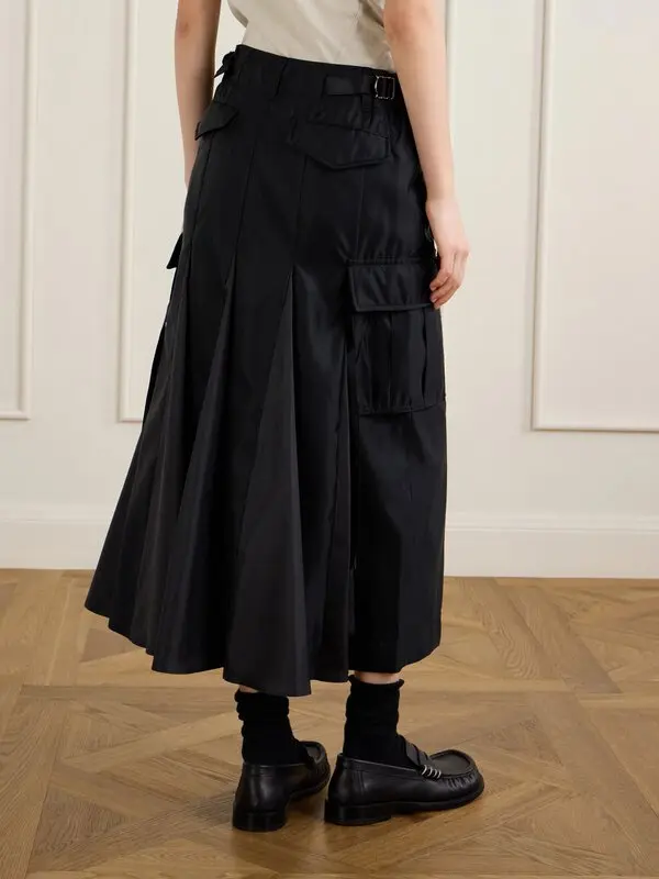 Sacai Padded Twill Midi Skirt