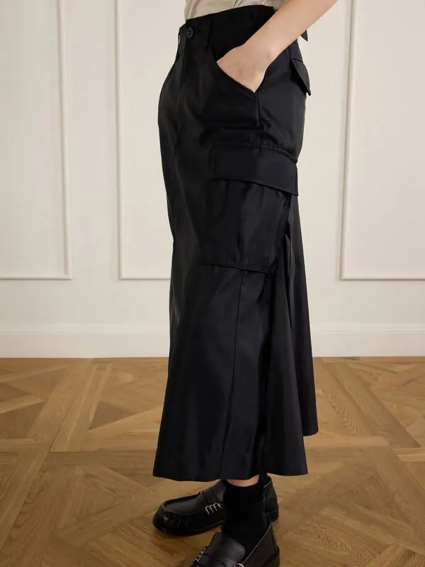Sacai Padded Twill Midi Skirt