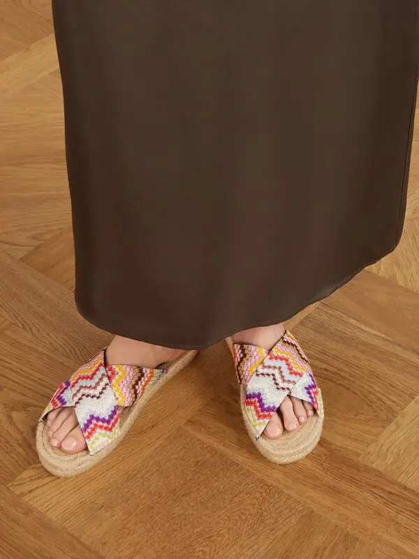 Missoni Harlow Striped Woven Espadrilles - Multi