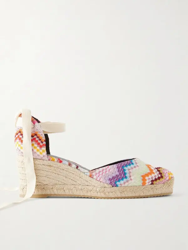 Missoni Eva 60 Striped Woven Espadrille Sandals - Multi