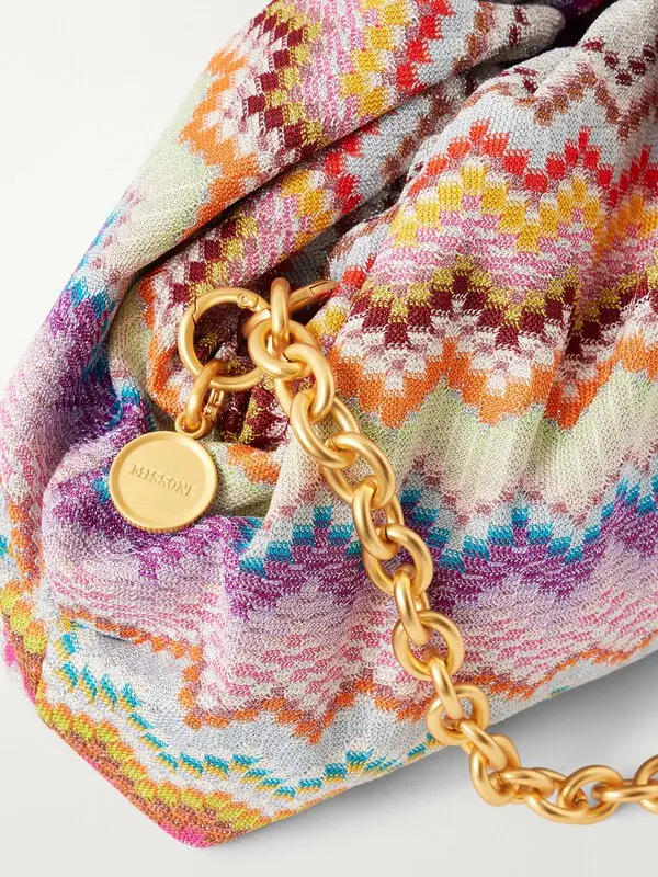 Missoni Large Striped Lurex Pouch