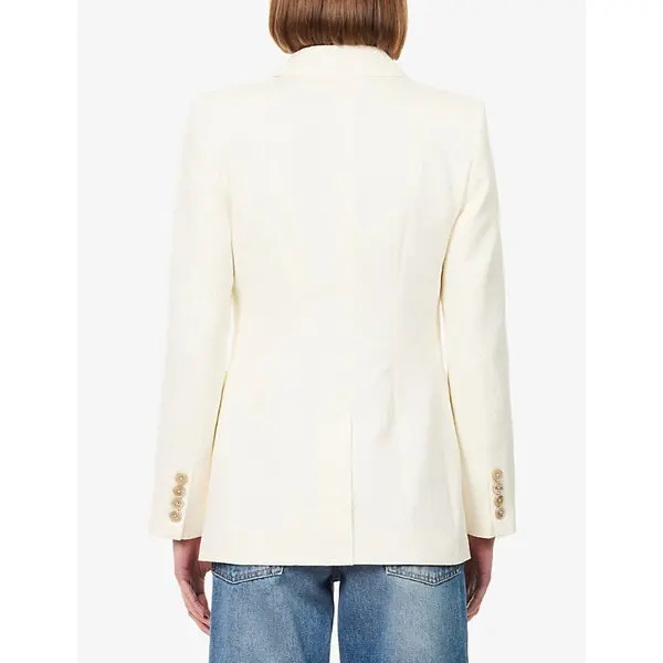 ME+EM Floral-jacquard Cotton-blend Blazer