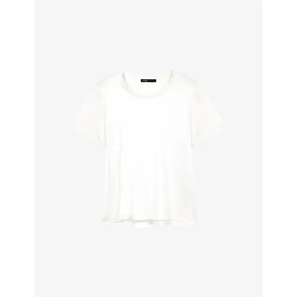 Maje Stretch-silk Top - White
