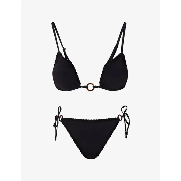 MALINA Roselyn Triangle-cup Bikini Top - Black